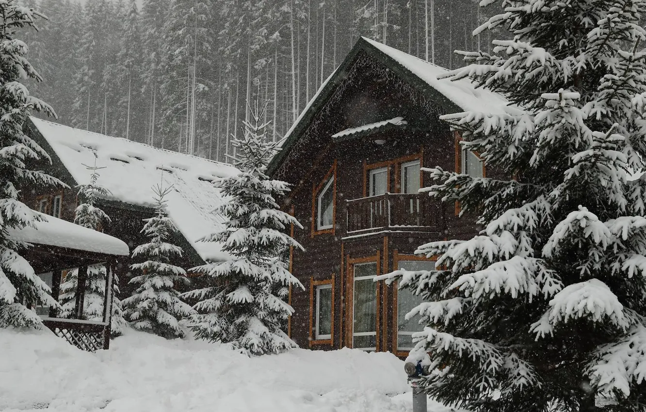 Wallpaper Nature, Winter, Snow, House, House, Nature, Winter, Snow for ...