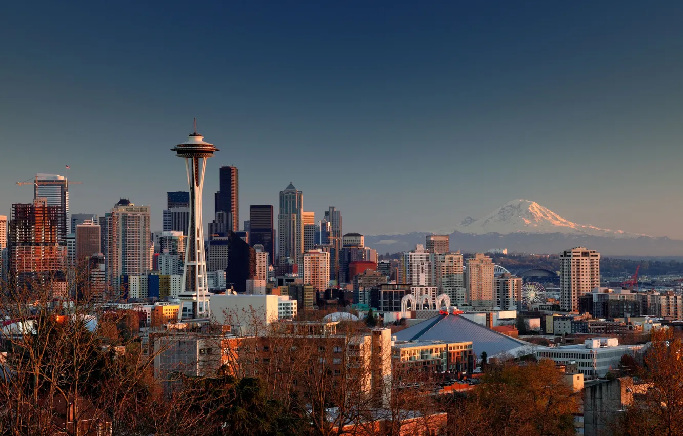 Wallpaper building, tower, Seattle, USA, Space Needle, downtown ...