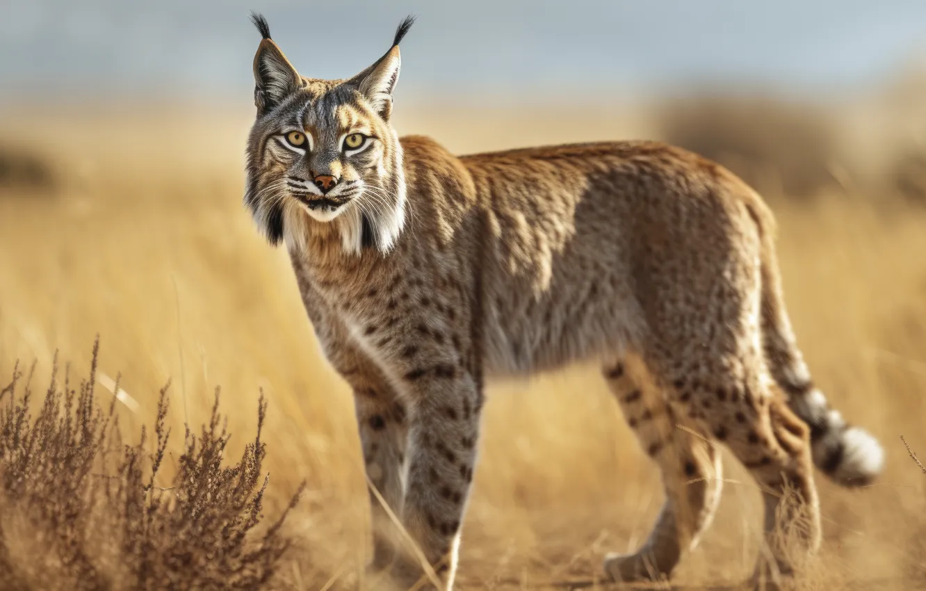 Wallpaper look, predator, lynx, big cat, digital art, AI art, The Art ...