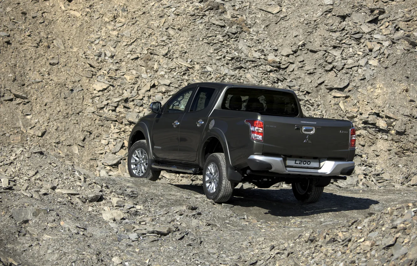 Wallpaper pickup, 2015, L200, Mitsubishi, side view, back images for ...