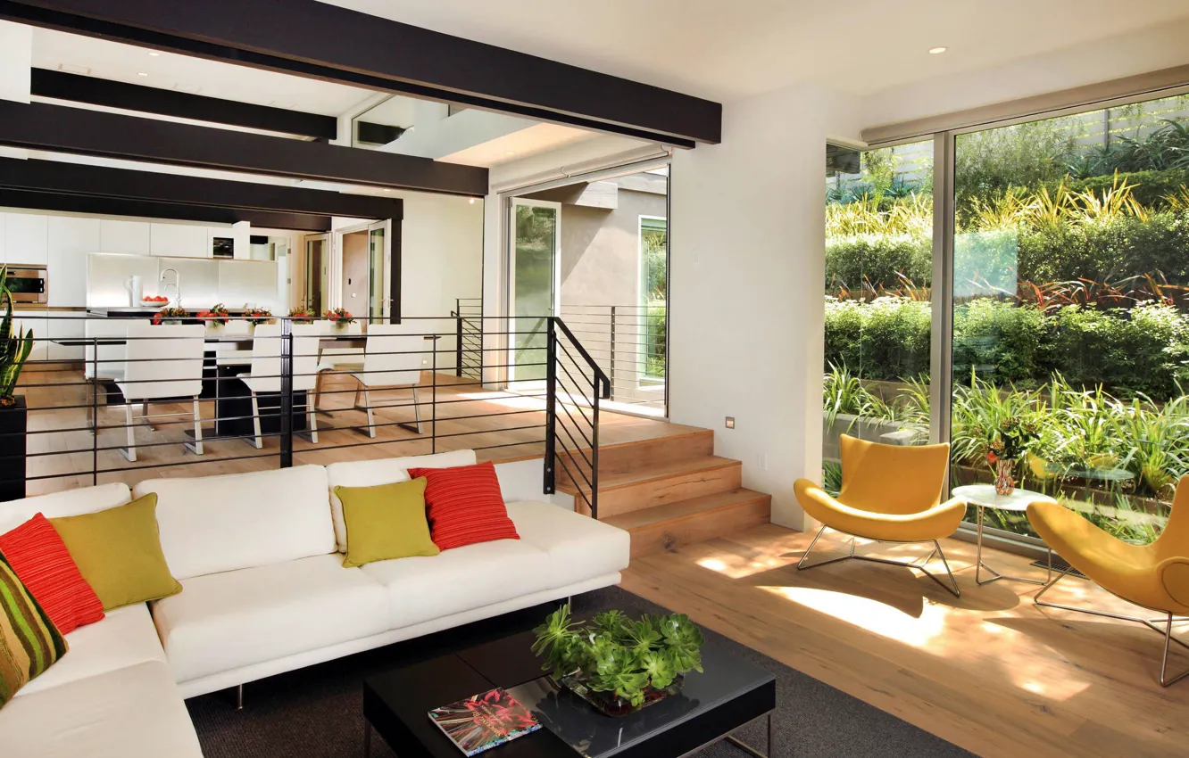 Wallpaper interior, kitchen, living room, dining room, modern living ...