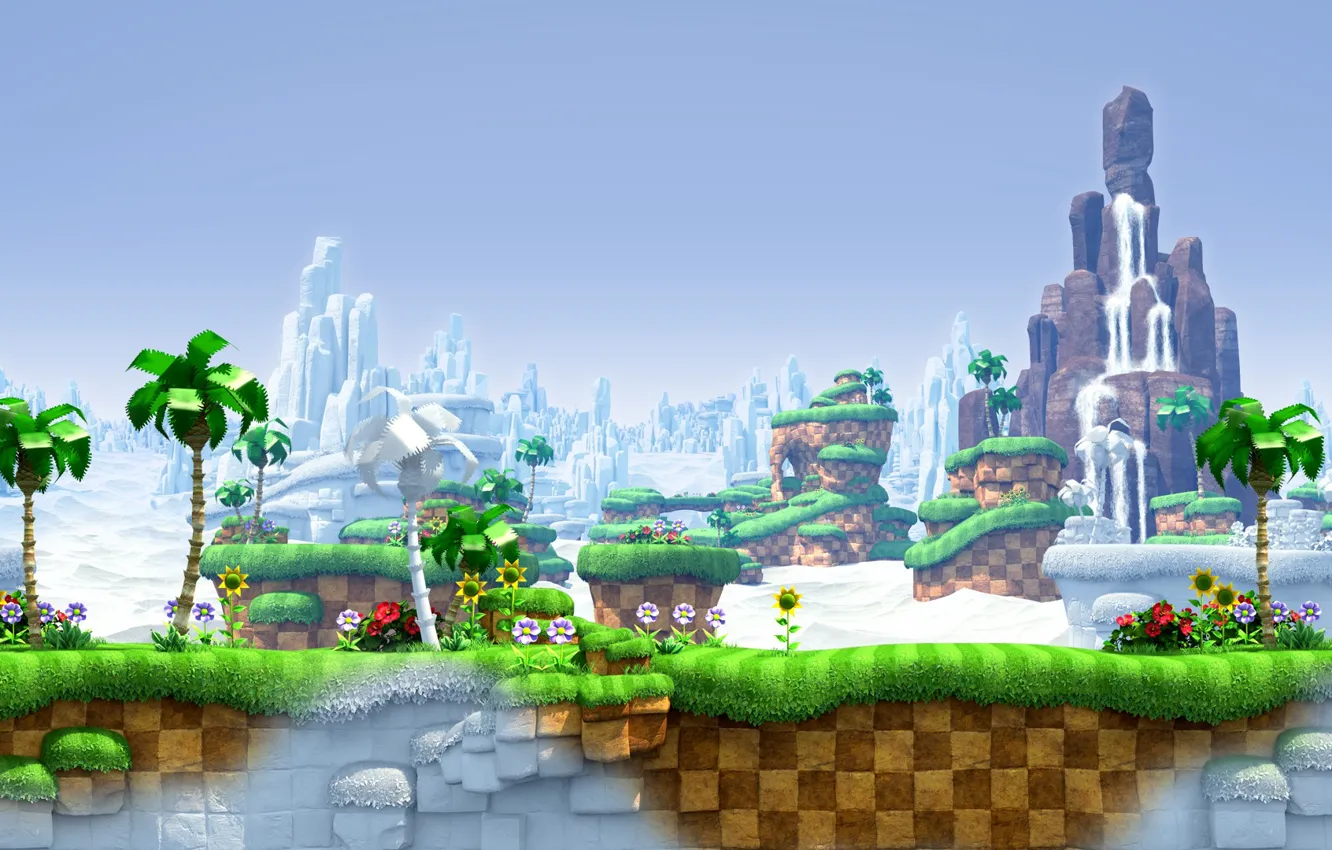 Wallpaper flowers, style, palm trees, area, Sonic Generations for ...