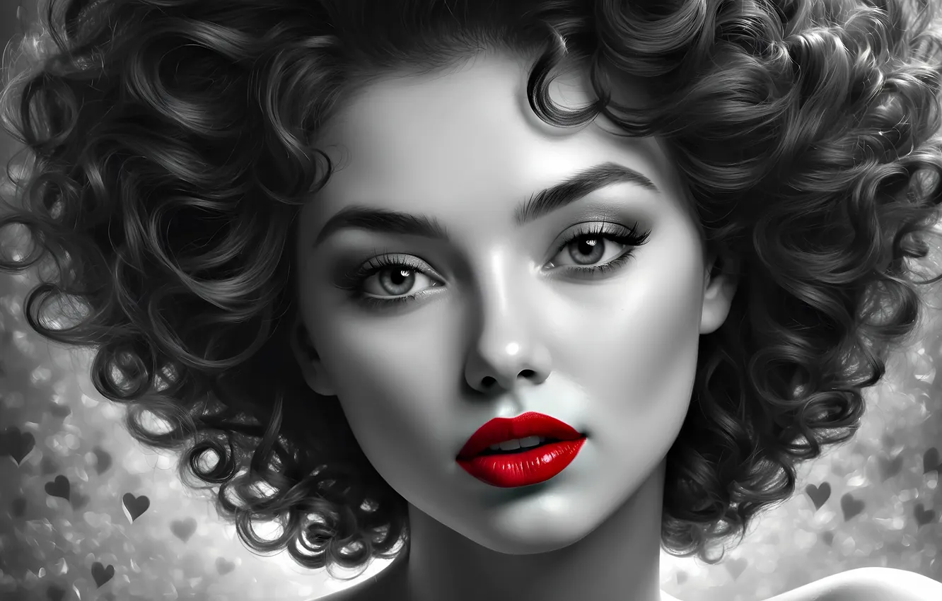 Wallpaper look, girl, pose, portrait, AI art, neural network for mobile ...