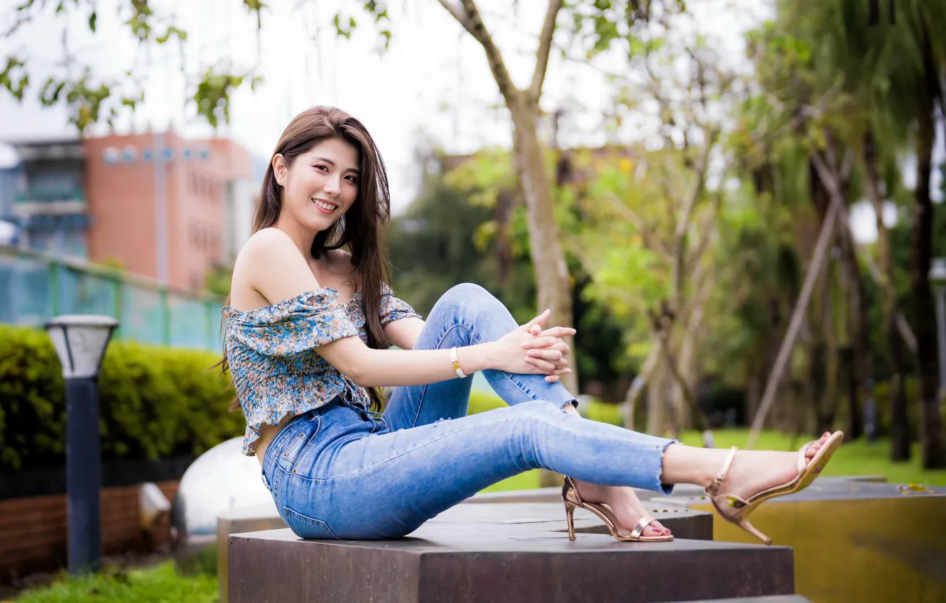 Wallpaper girl, pose, Luke Luo for mobile and desktop, section девушки ...