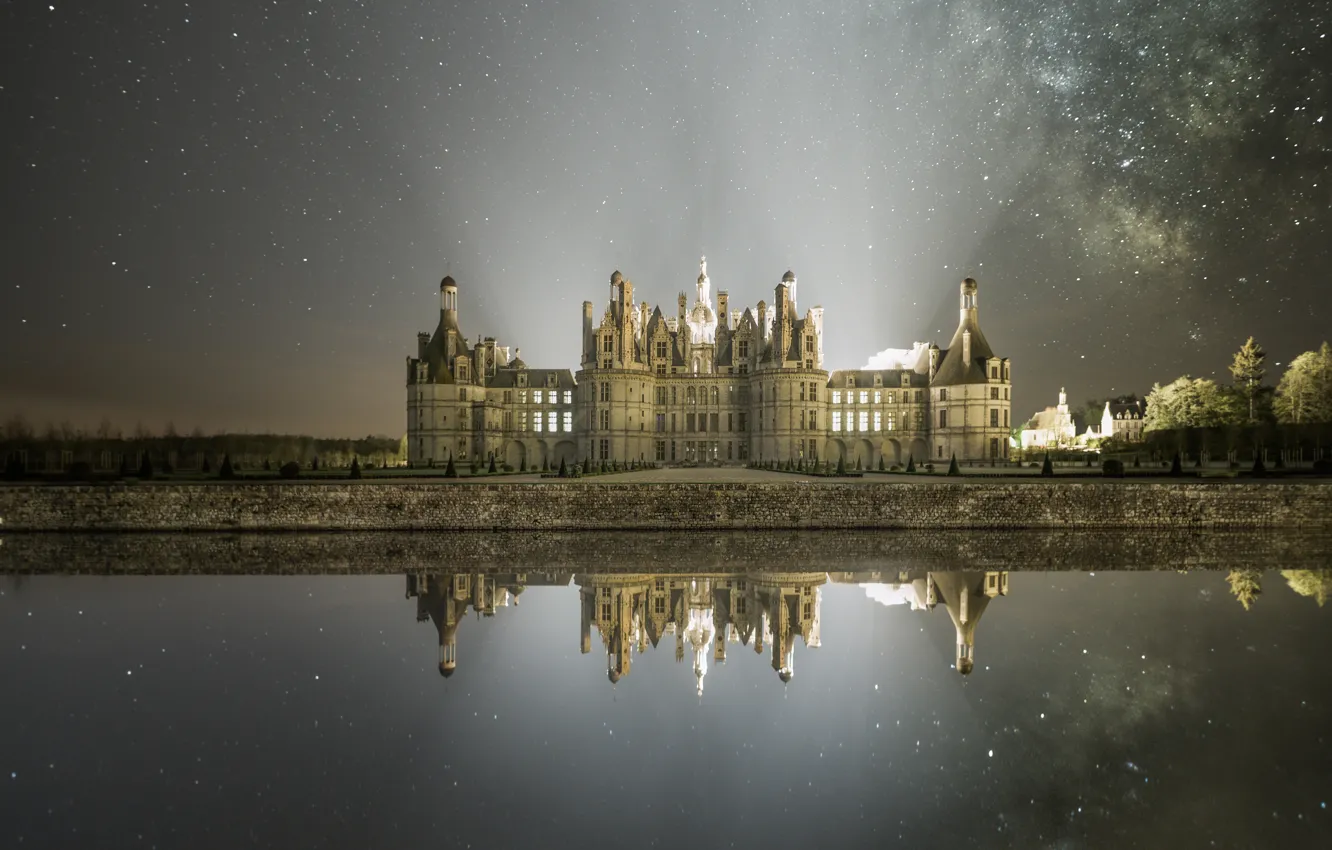 Wallpaper reflection, castle, architecture, pond for mobile and desktop ...