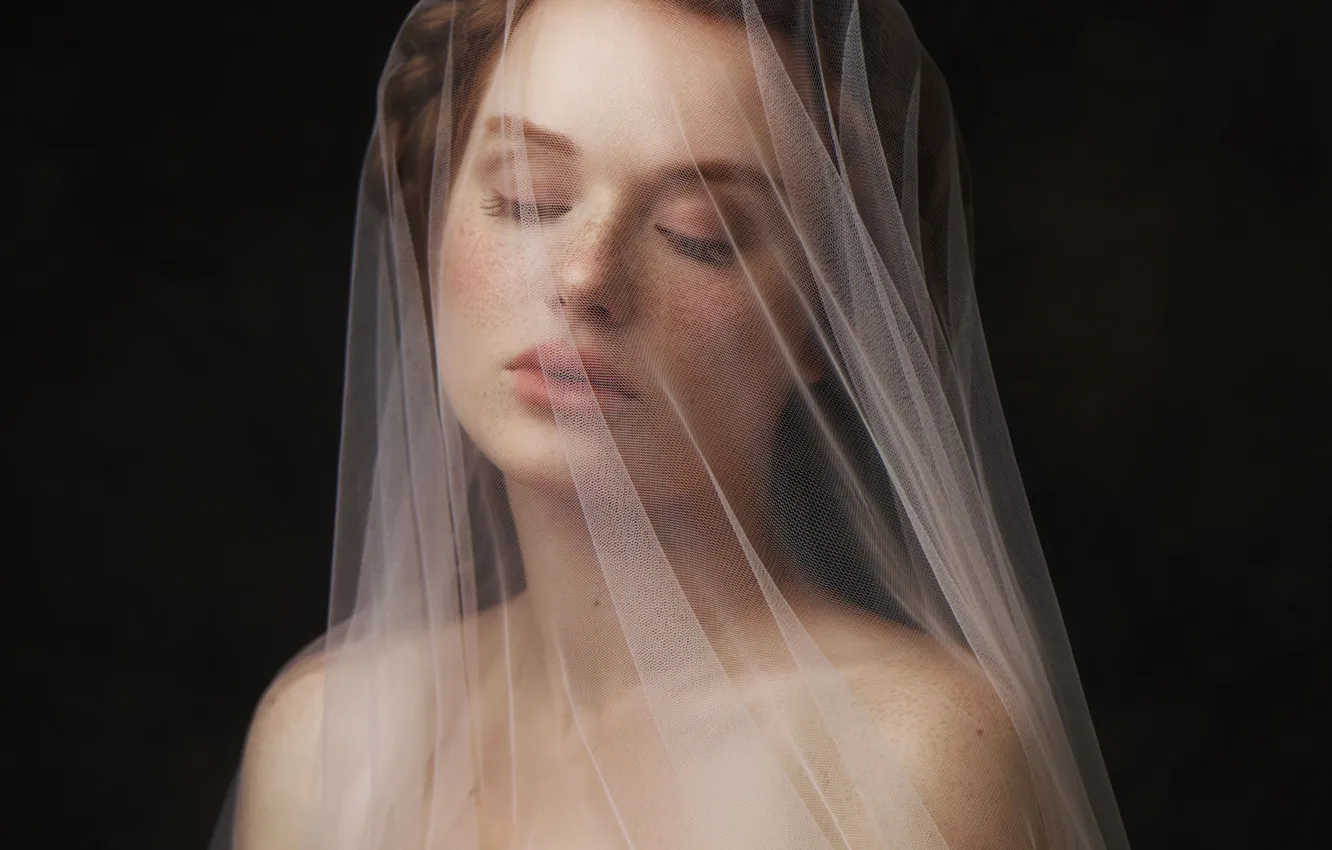 Wallpaper girl, model, braids, veil, Rustam Rakhimov for mobile and ...