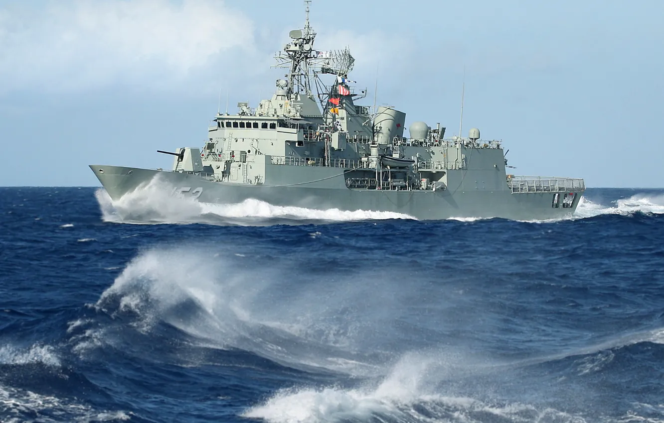 Wallpaper the ocean, frigate, hmas warramunga images for desktop ...