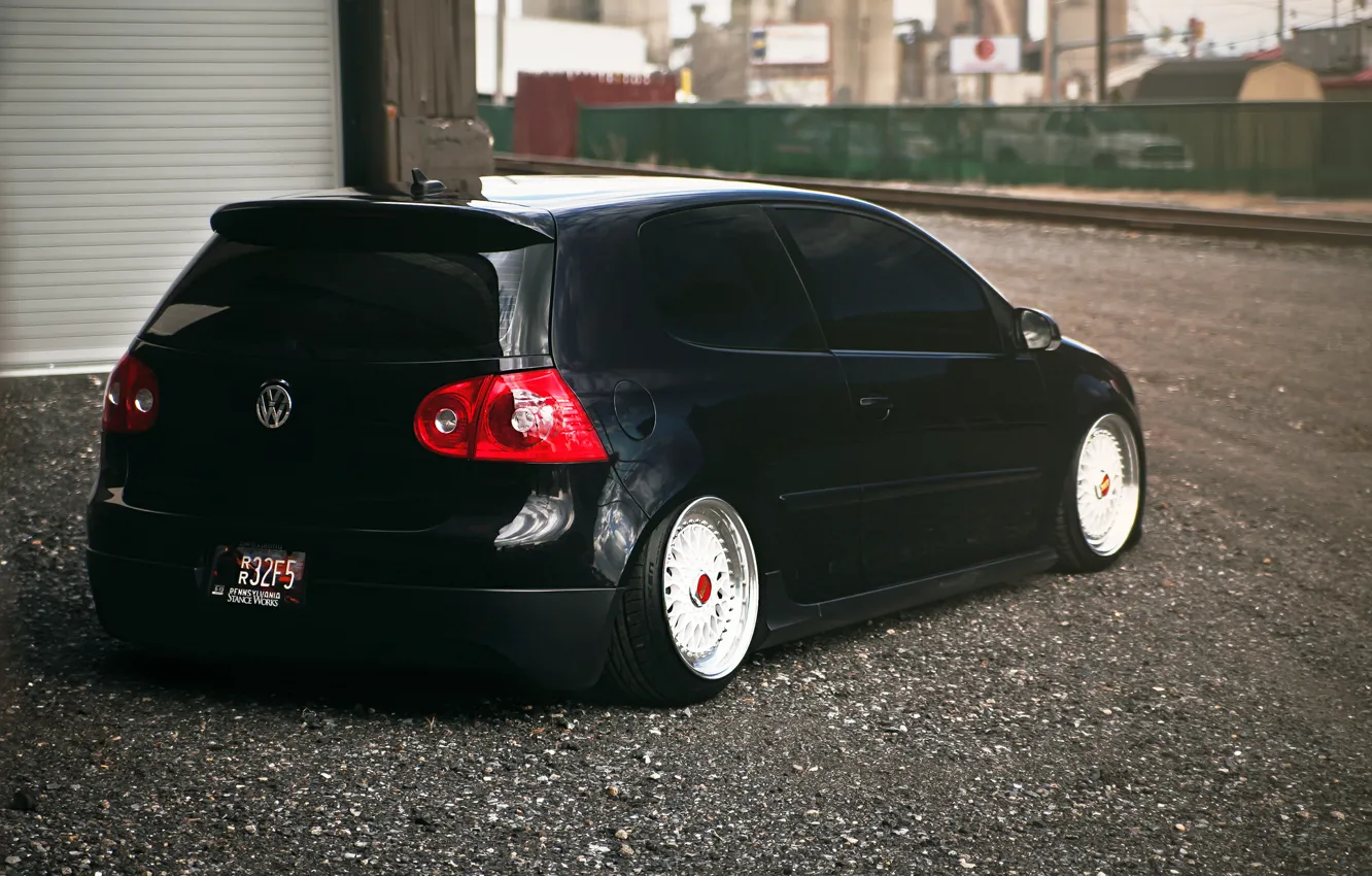 Wallpaper black, tuning, volkswagen, Golf, golf, Volkswagen, MK5 images ...