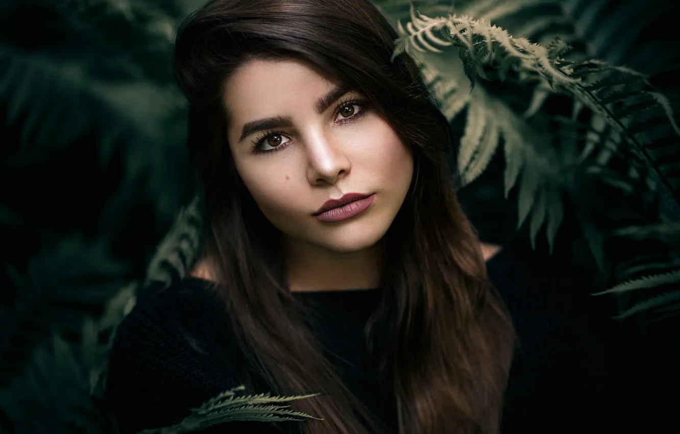 Wallpaper girl, portrait, brunette for mobile and desktop, section ...