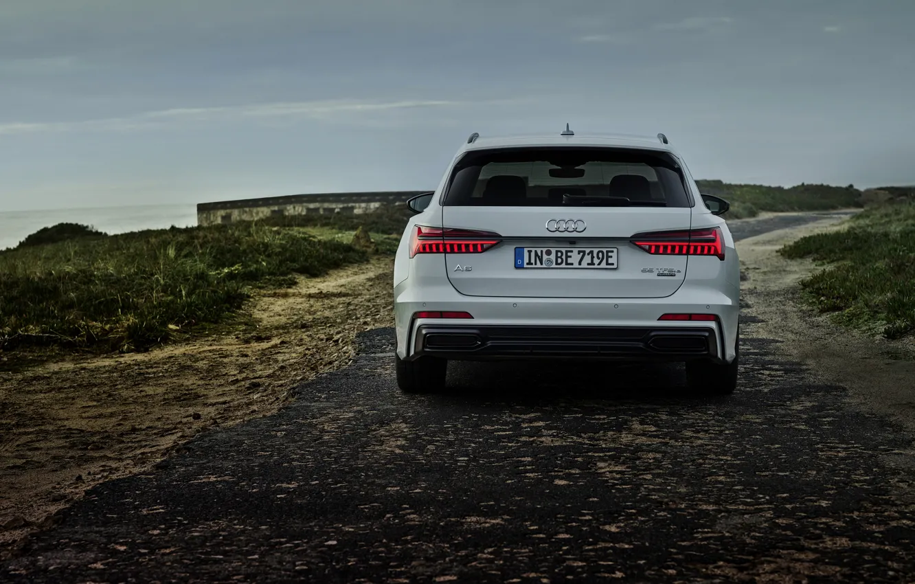 Wallpaper white, Audi, rear view, hybrid, universal, Audi A6, 2020, A6 ...