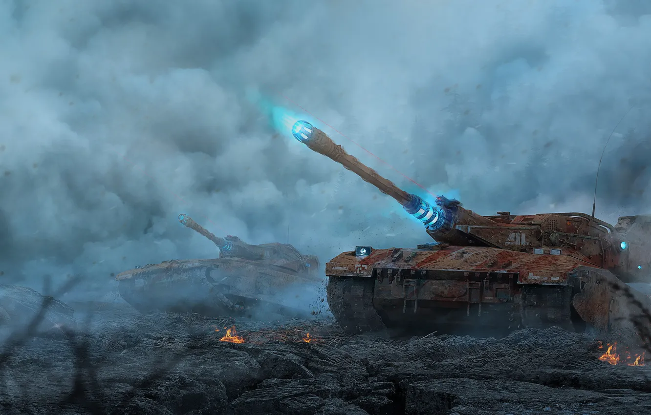 Wallpaper Smoke, Fantasy, Art, Tank, Fiction, Tanks, Tank, Illustration ...