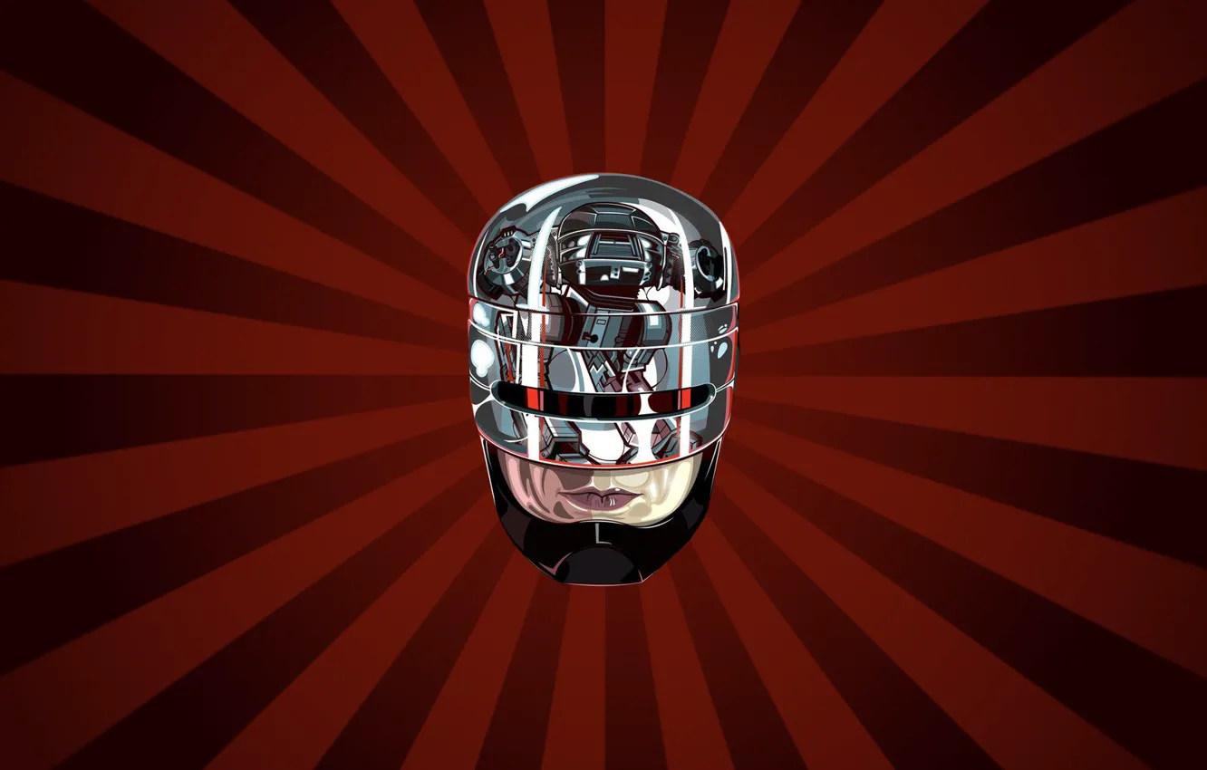 Wallpaper Minimalism, Robot, Face, Art, Robocop, RoboCop, Samuelho, by ...