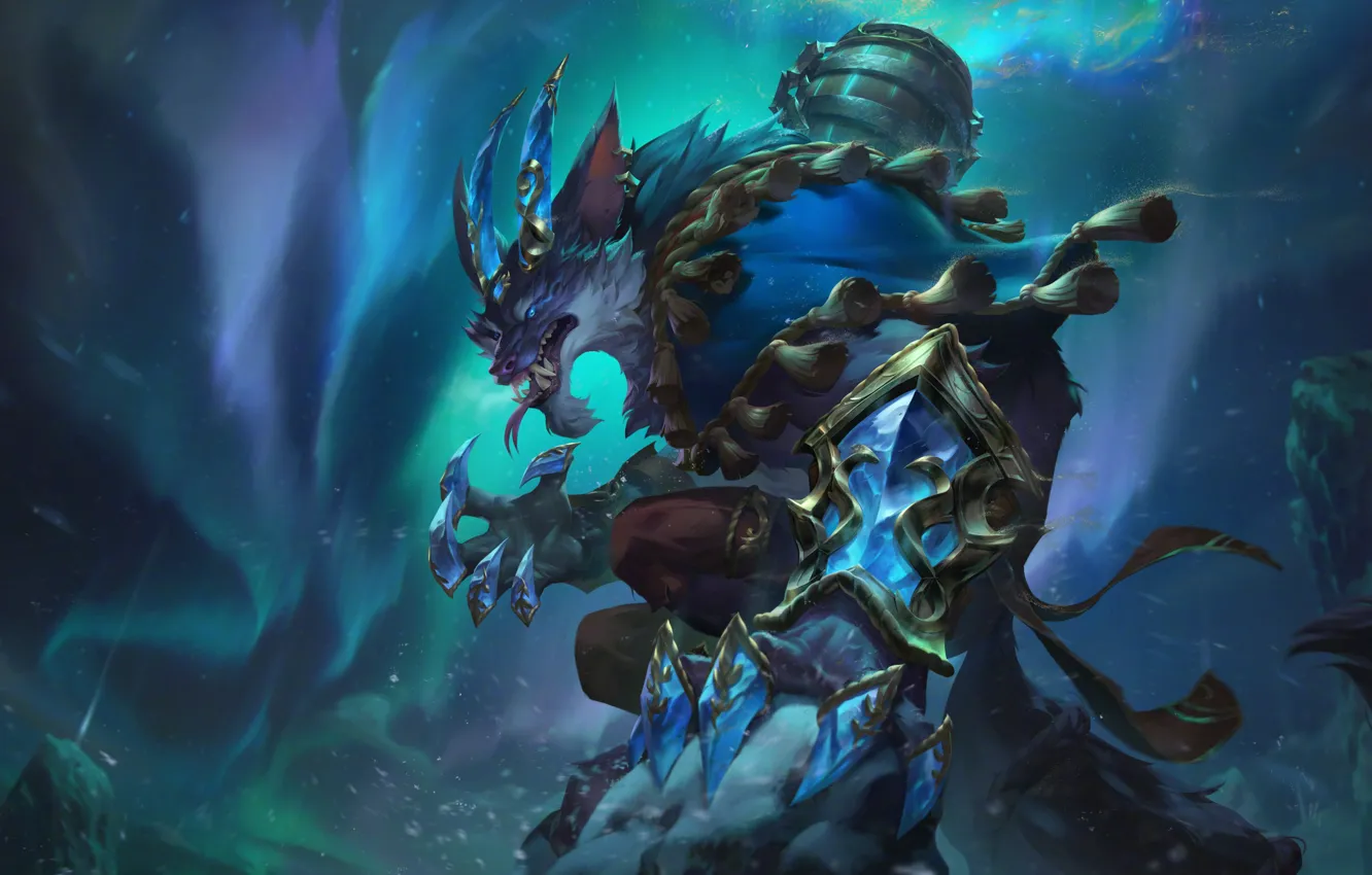 Wallpaper the game, character, League of Legends, polar lights, League ...