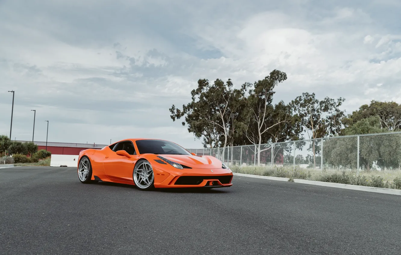 Wallpaper ferrari, orange, 458 speciale for mobile and desktop, section ...