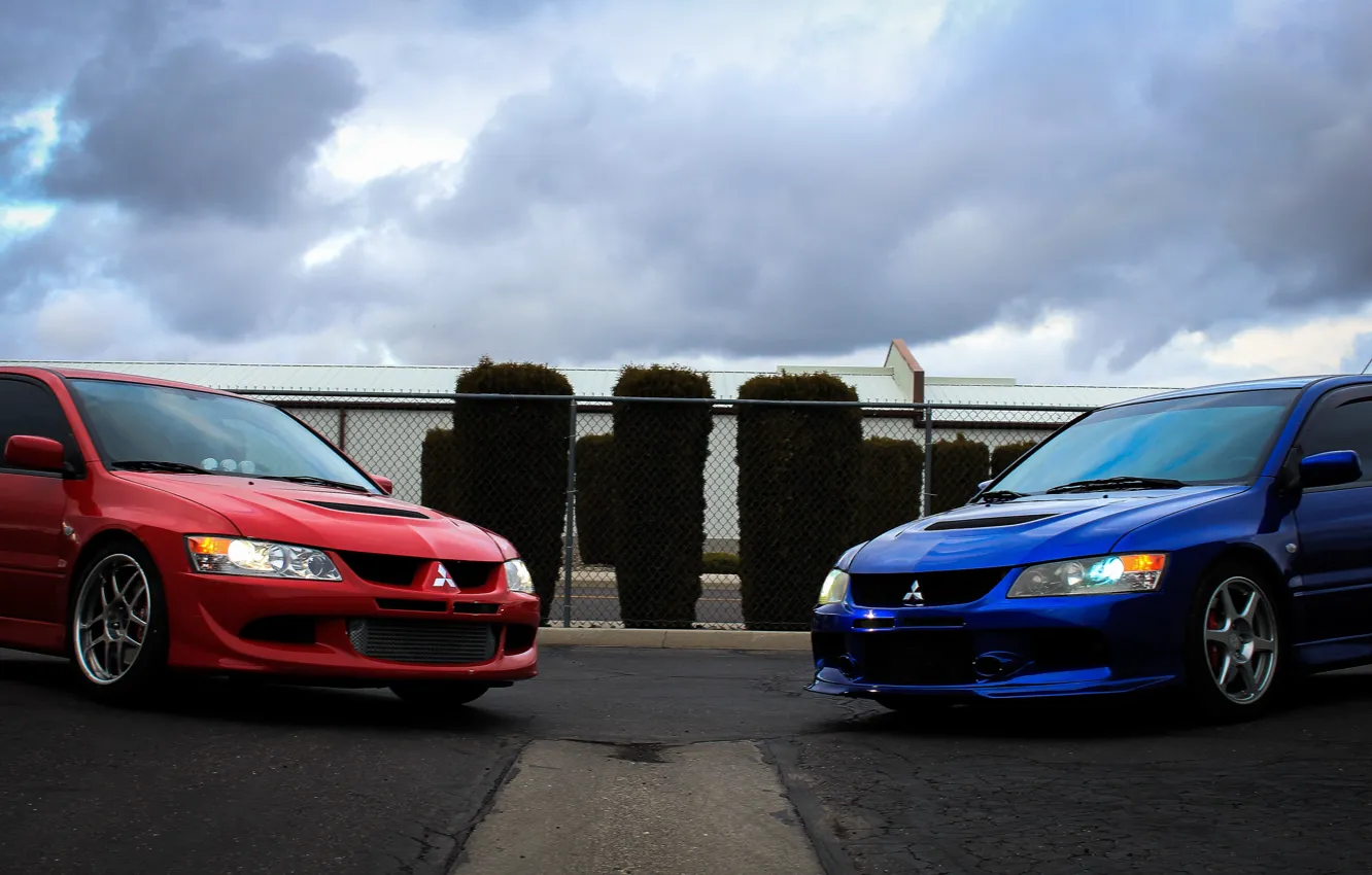 Wallpaper Red, Blue, Lancer Evolution, VIII for mobile and desktop ...