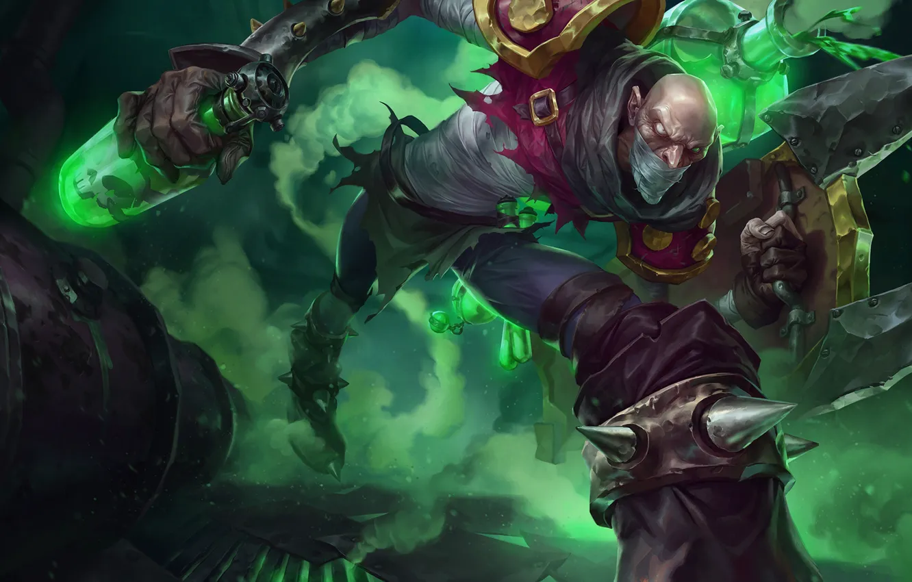 Wallpaper the game, art, champion, sixmorevodka studio, Singed - League ...