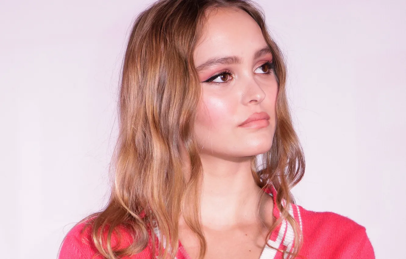 Wallpaper look, pose, model, makeup, actress, Lily-Rose Depp, Lily-Rose Depp for mobile and ...