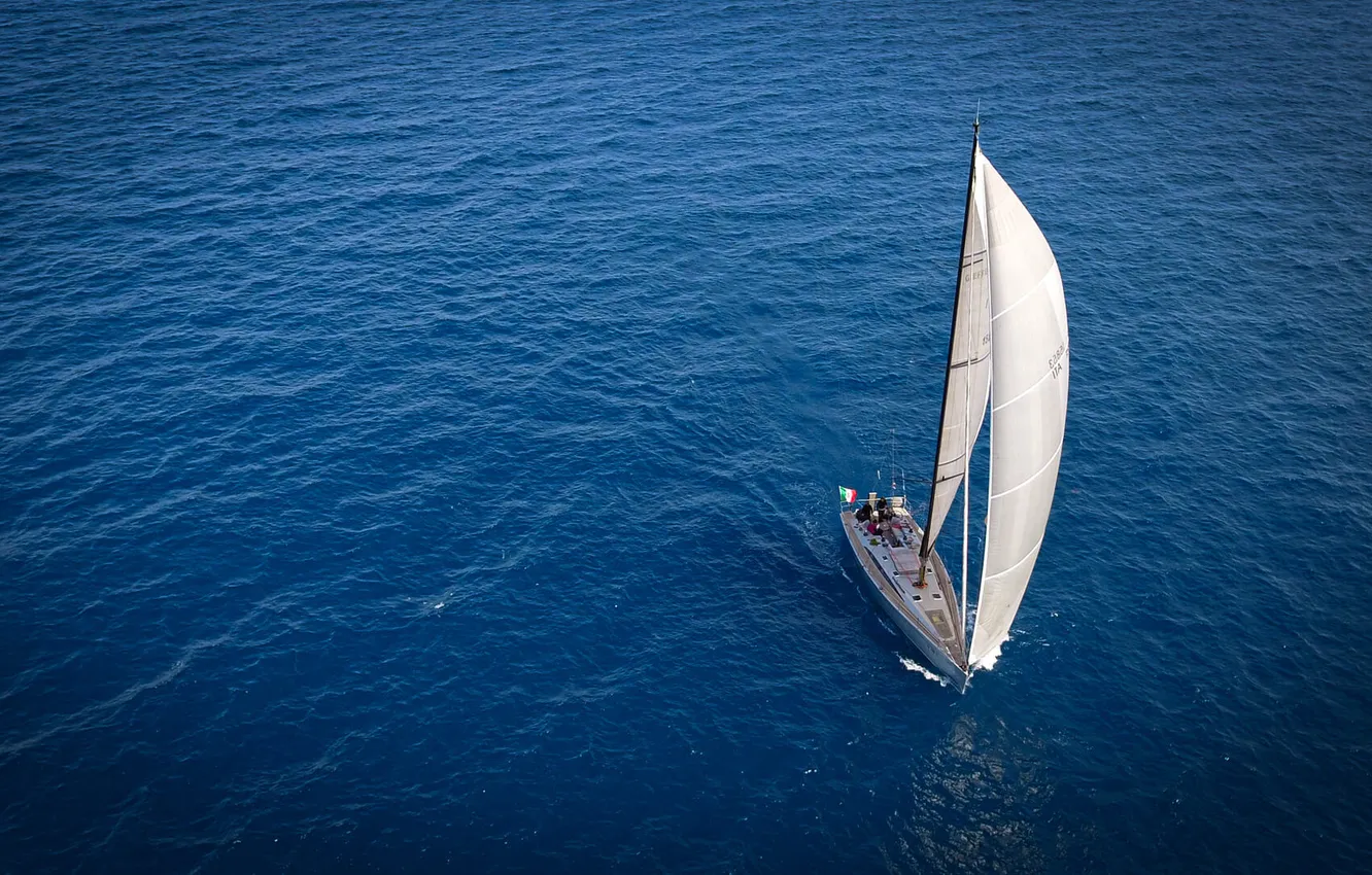 Wallpaper the way, movement, the wind, boat, yacht, sail, swimming, The ...