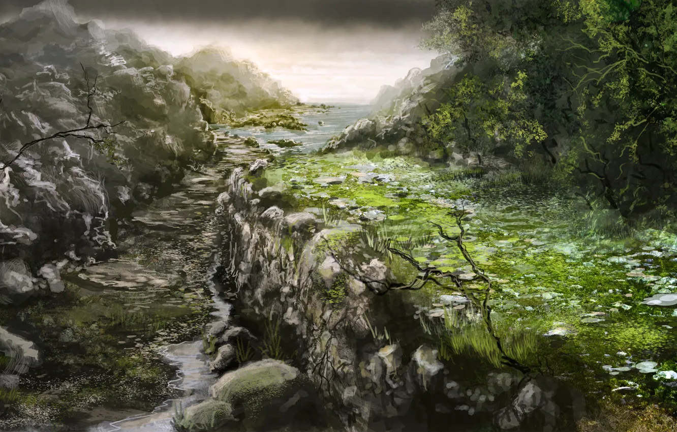 Wallpaper the game, art, Dear Esther, Dear Esther, interactive story ...
