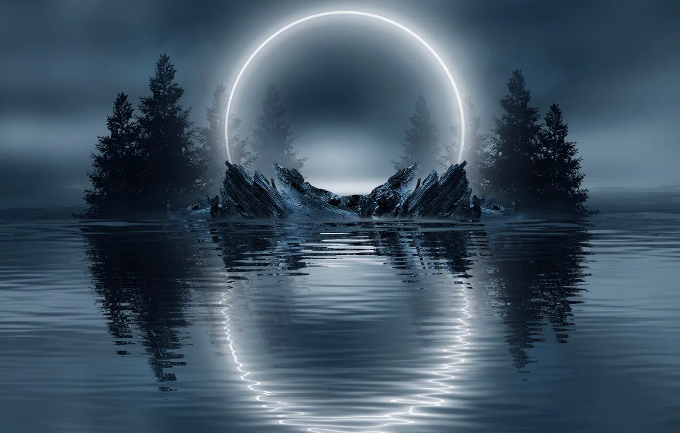 Wallpaper misty, nature, morning, mist, Mystery, mysterious, magical ...