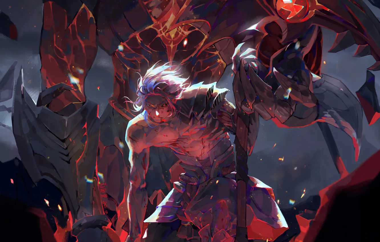 Wallpaper magic, the game, armor, lava, staff, game, character ...