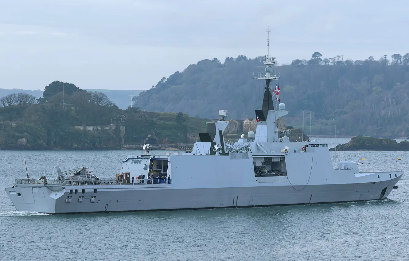 Wallpaper frigate, Plymouth, French Navy, 2025, Visit, Aconite, F713 for mobile and desktop ...