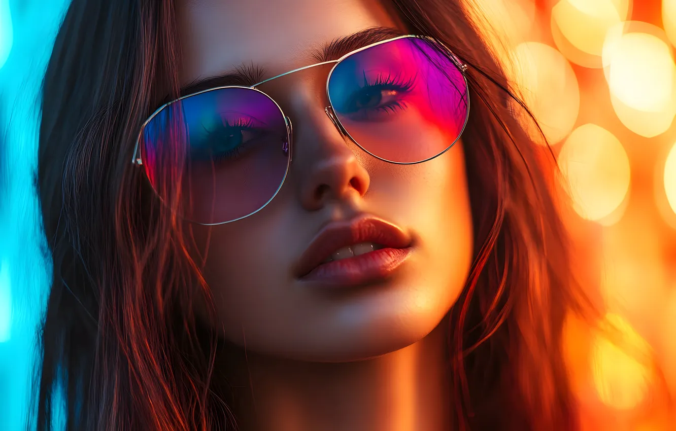 Wallpaper look, girl, light, face, lights, portrait, makeup, lighting ...