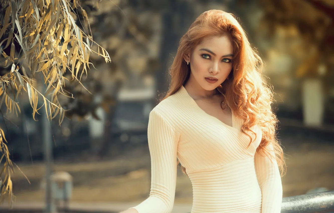 Wallpaper look, the sun, model, portrait, makeup, hairstyle, beauty, in ...