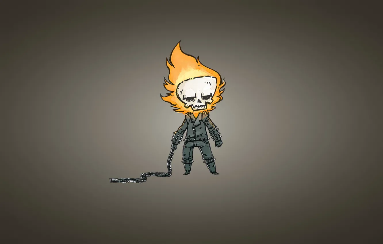 Wallpaper the dark background, fire, skull, chain, skeleton, Ghost ...