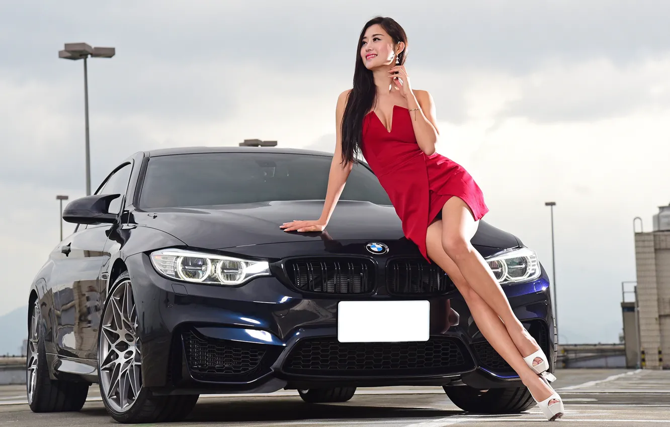 Wallpaper auto, look, girl, smile, BMW, beautiful girl, Stella ...