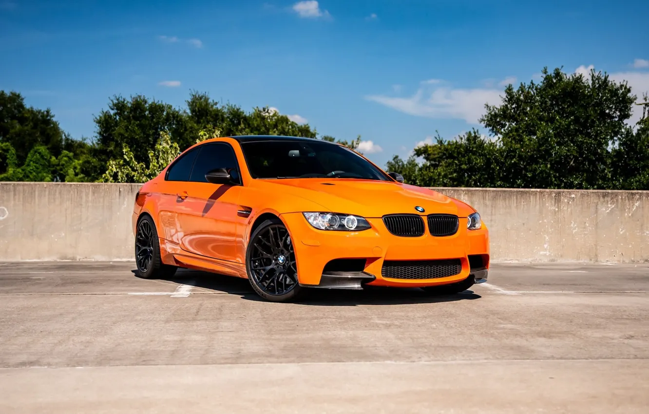 Wallpaper Orange, E92, Reflection, M3 Competition for mobile and ...