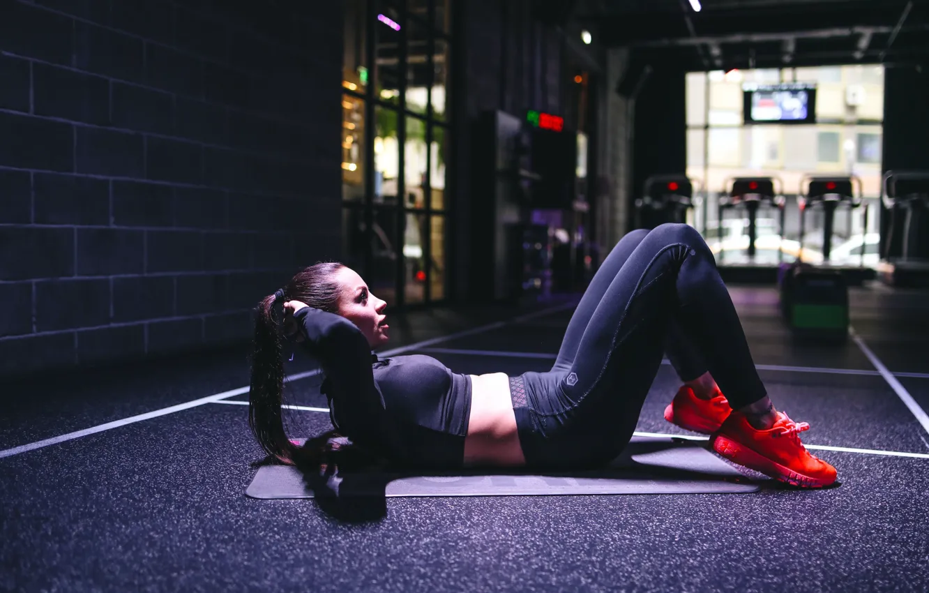 Wallpaper figure, fitness, press, pose, the gym, training, workout ...