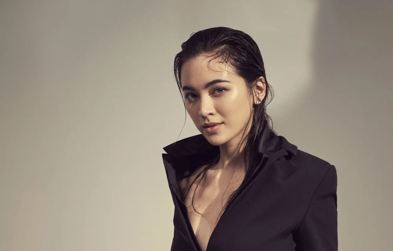 Wallpaper portrait, jacket, makeup, earrings, Photoshoot, Jessica ...