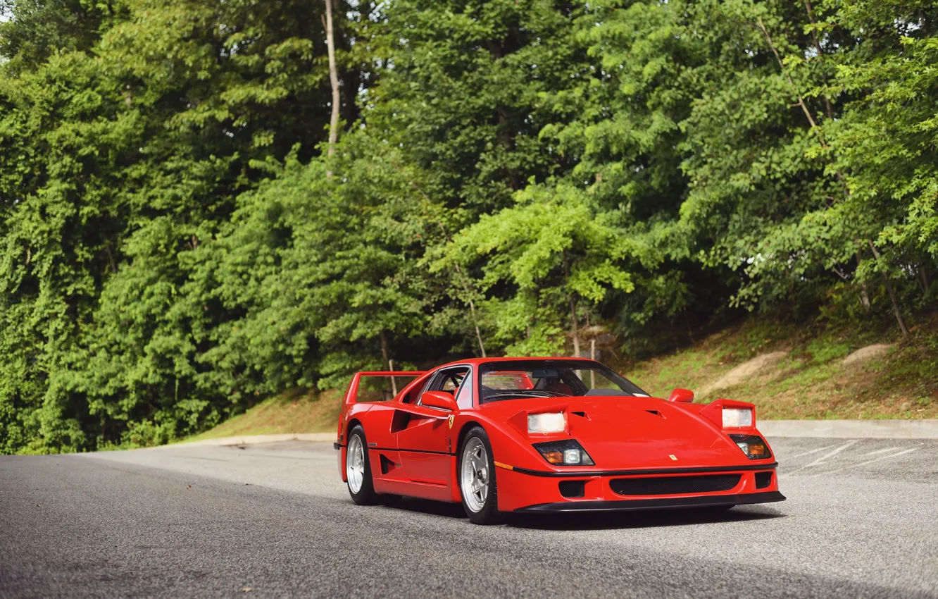 Wallpaper Red, F40, Road, Hidden headlight images for desktop, section ...