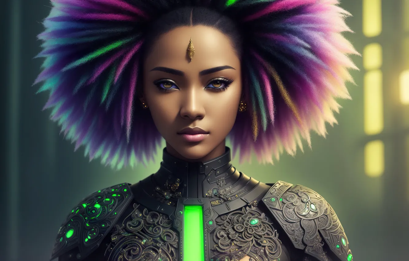 Wallpaper future, girl, fantasy, armor, art, digital art, fantasy art ...