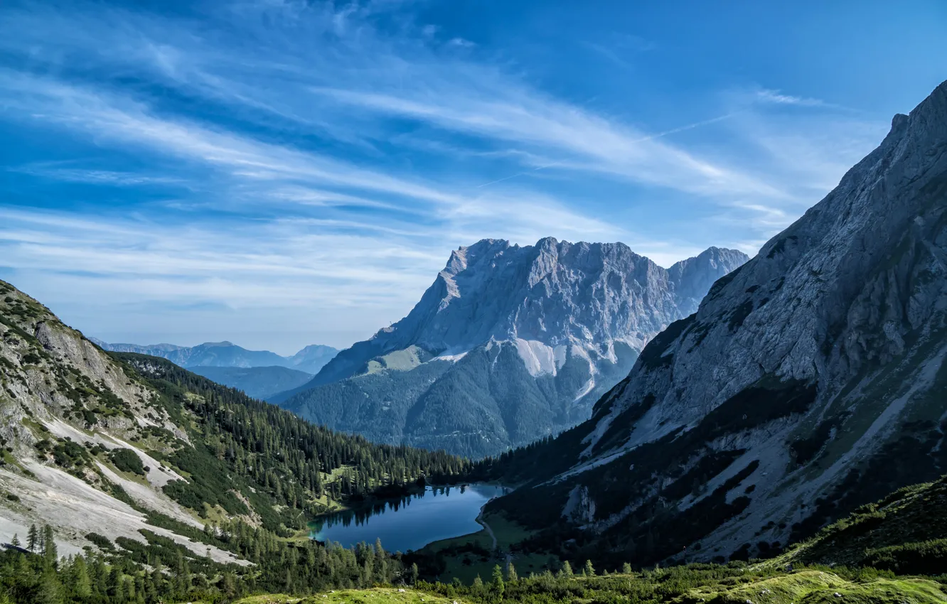 Wallpaper landscape, mountains, lake, Austria, Alps, Sebensee lake for ...