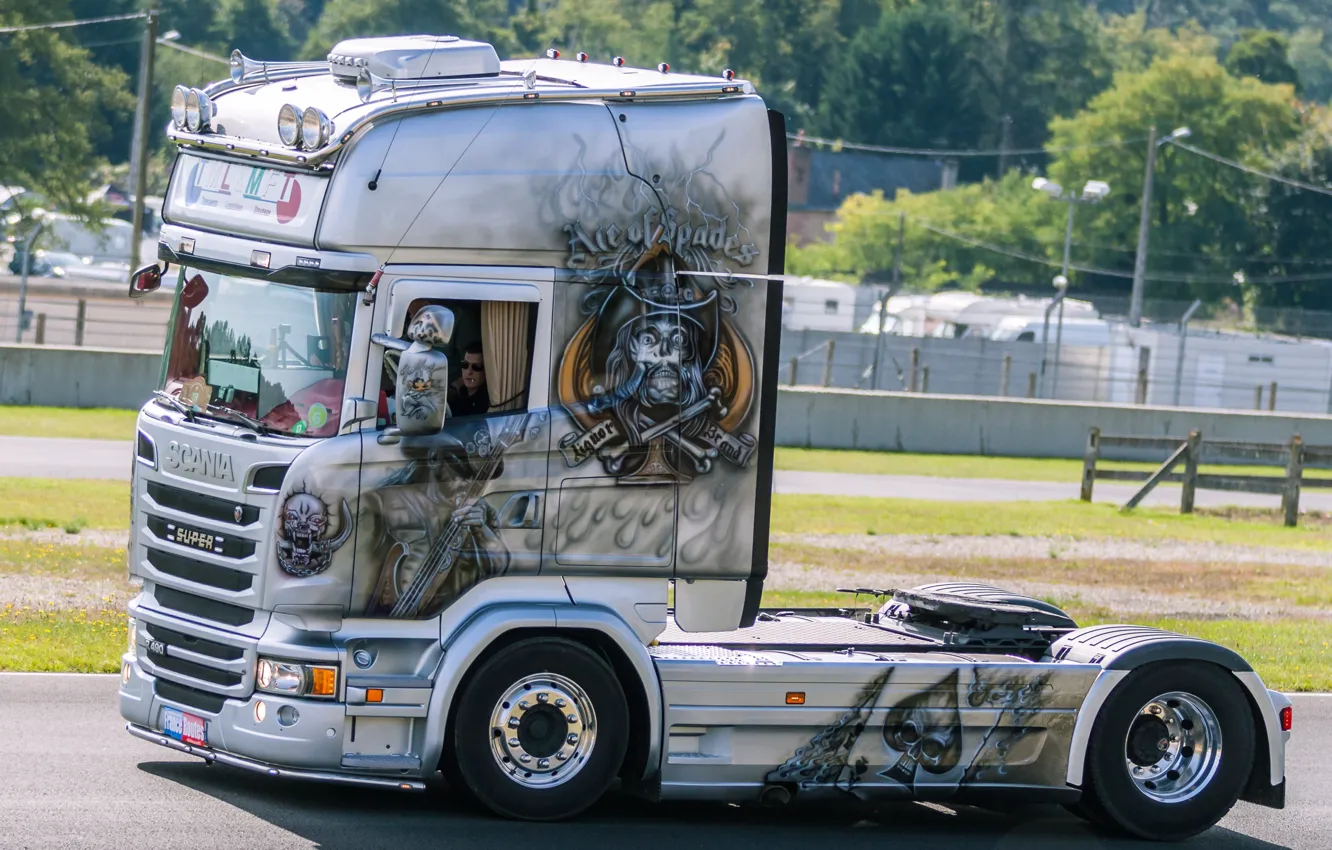 Wallpaper Truck, Scania, Silver, Scania R images for desktop, section ...