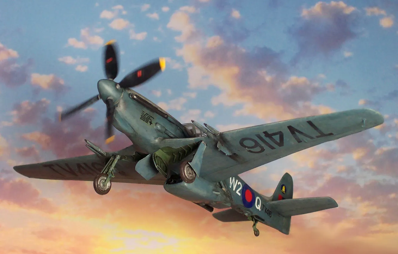 Wallpaper the sky, the plane, British, North American, WW2, Mustang FR ...