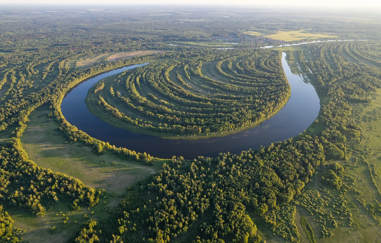 Wallpaper river, water, vegetation, Curve for mobile and desktop ...
