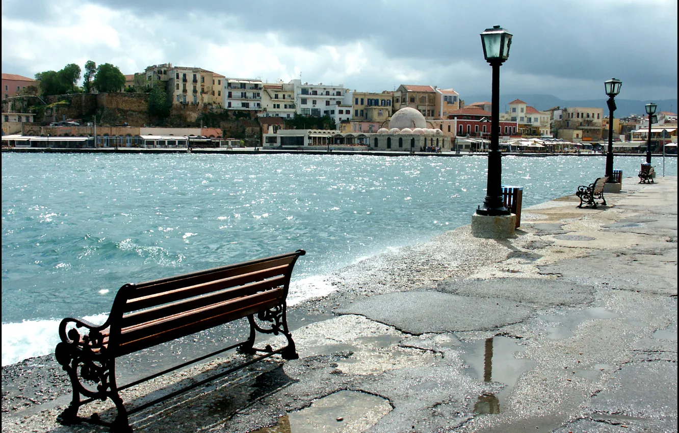Wallpaper Greece, Much Wind, Crete, Little Harbour for mobile and ...