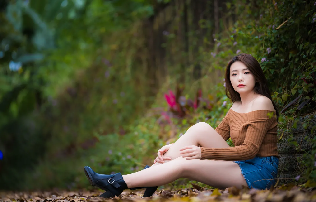 Wallpaper Girl Legs Asian Cutie Bokeh For Mobile And Desktop