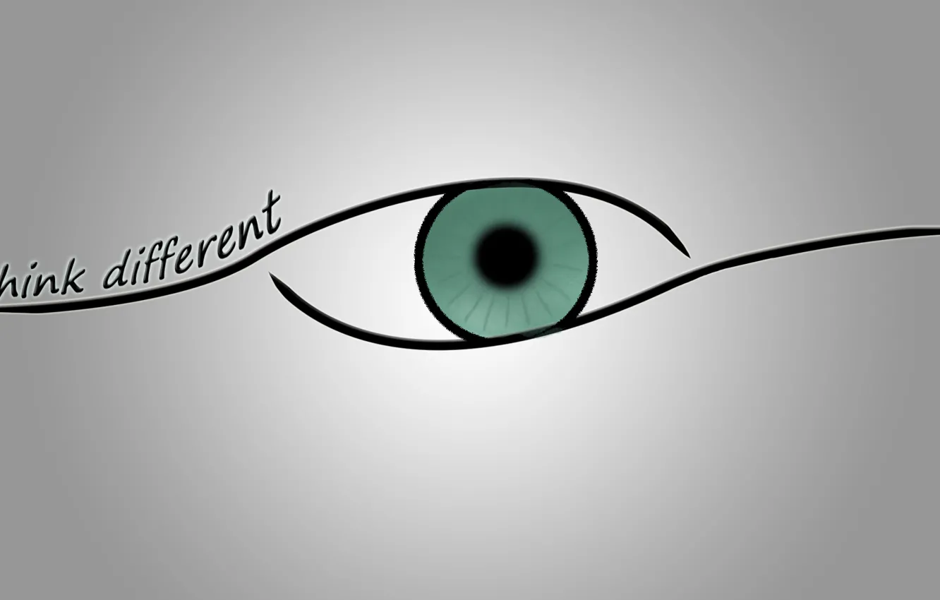 Wallpaper eyes, line, the inscription for mobile and desktop, section ...