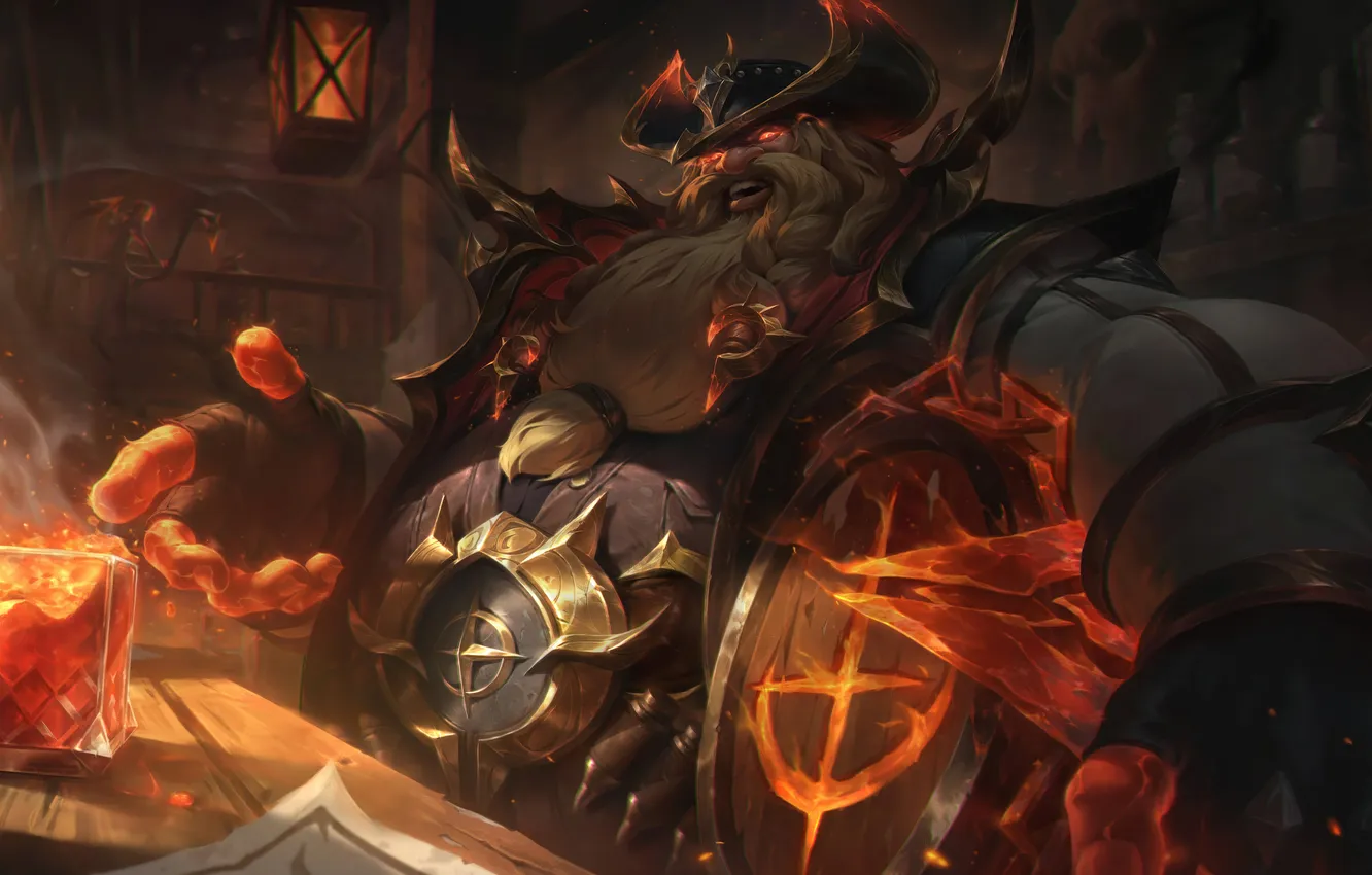 Wallpaper drink, beard, game, grin, characters, League of Legends, lol ...