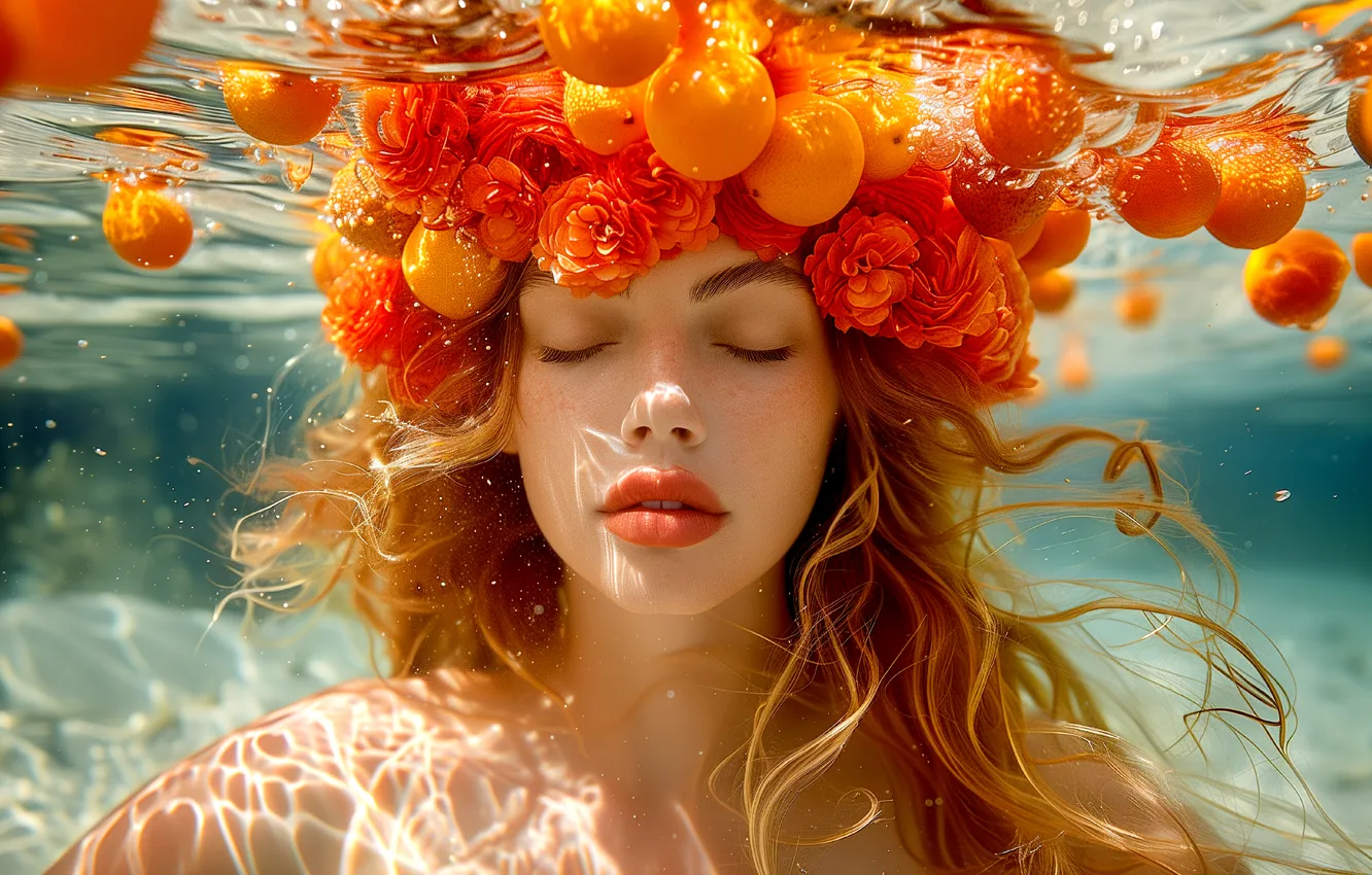 Wallpaper girl, pose, portrait, AI art, neural network for mobile and ...