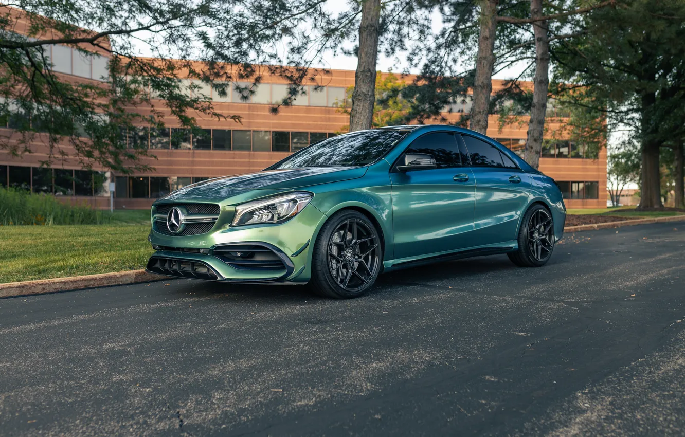 Wallpaper Mercedes-Benz, Mercedes, road, trees, Front, CLA, Mercedes ...