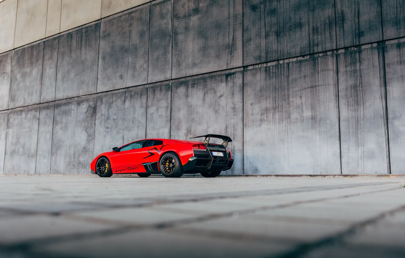 Wallpaper Murcielago, Rear view, LP670-4 SV, Red Black for mobile and ...