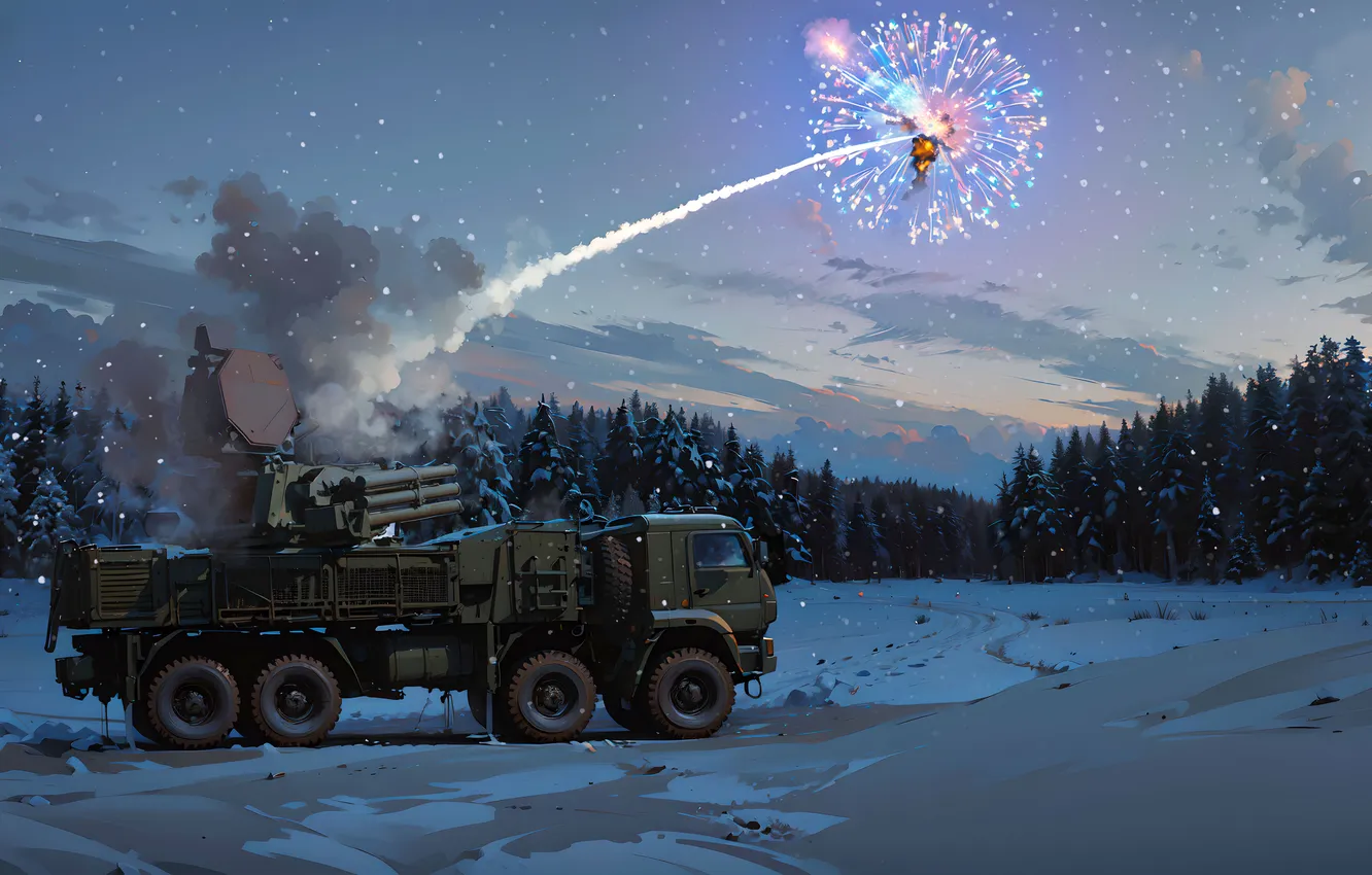 Wallpaper winter, snow, war, tree, new year, art, Christmas, Russia for ...