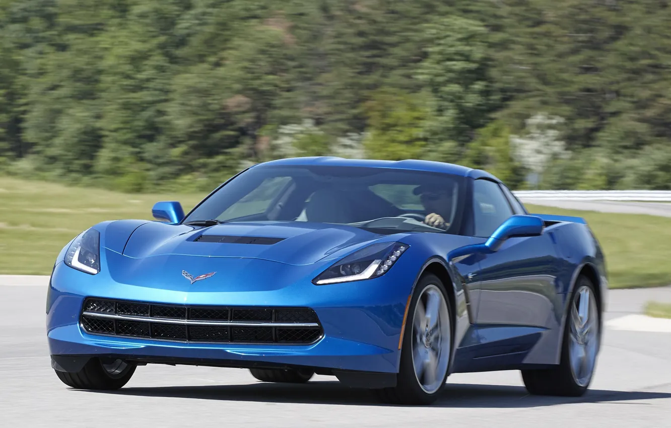 Wallpaper machine, lights, Corvette, Chevrolet, front view, Stingray ...
