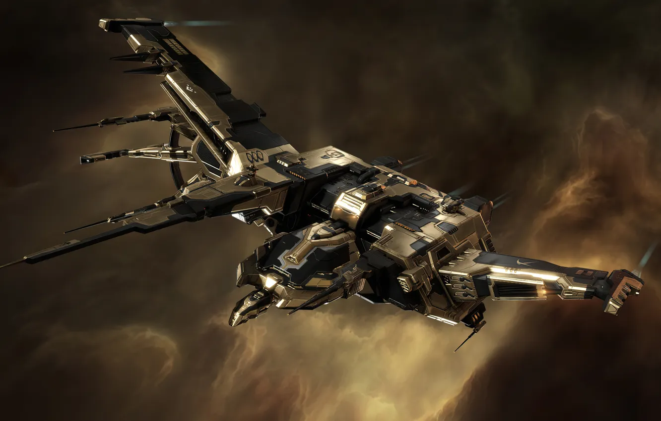 Wallpaper space, game, spaceship, eve online, ship, Raven for mobile ...