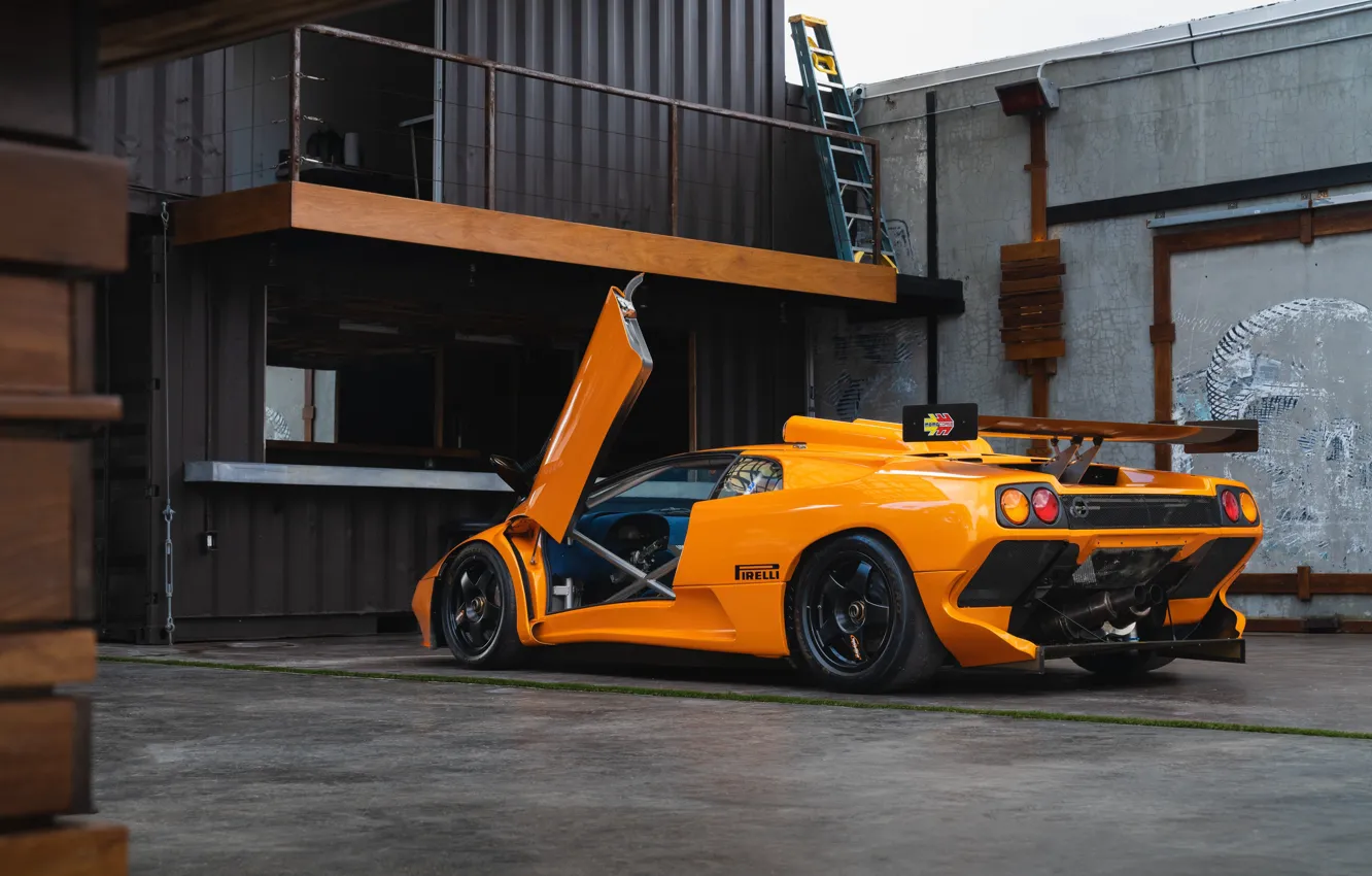 Wallpaper Lamborghini, supercar, orange, Diablo, Lamborghini Diablo GT2 ...